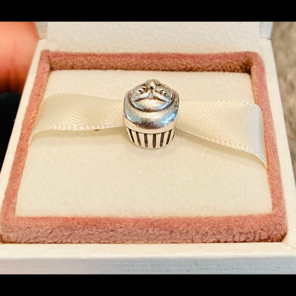 Pandora | Jewelry | Pandora Cupcake Silver And Gold Charm | Poshmark